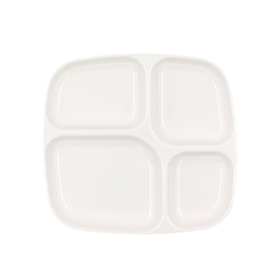 Plato cuadrado 4 divisiones melamina blanca Domestica Tavola | sondemesa