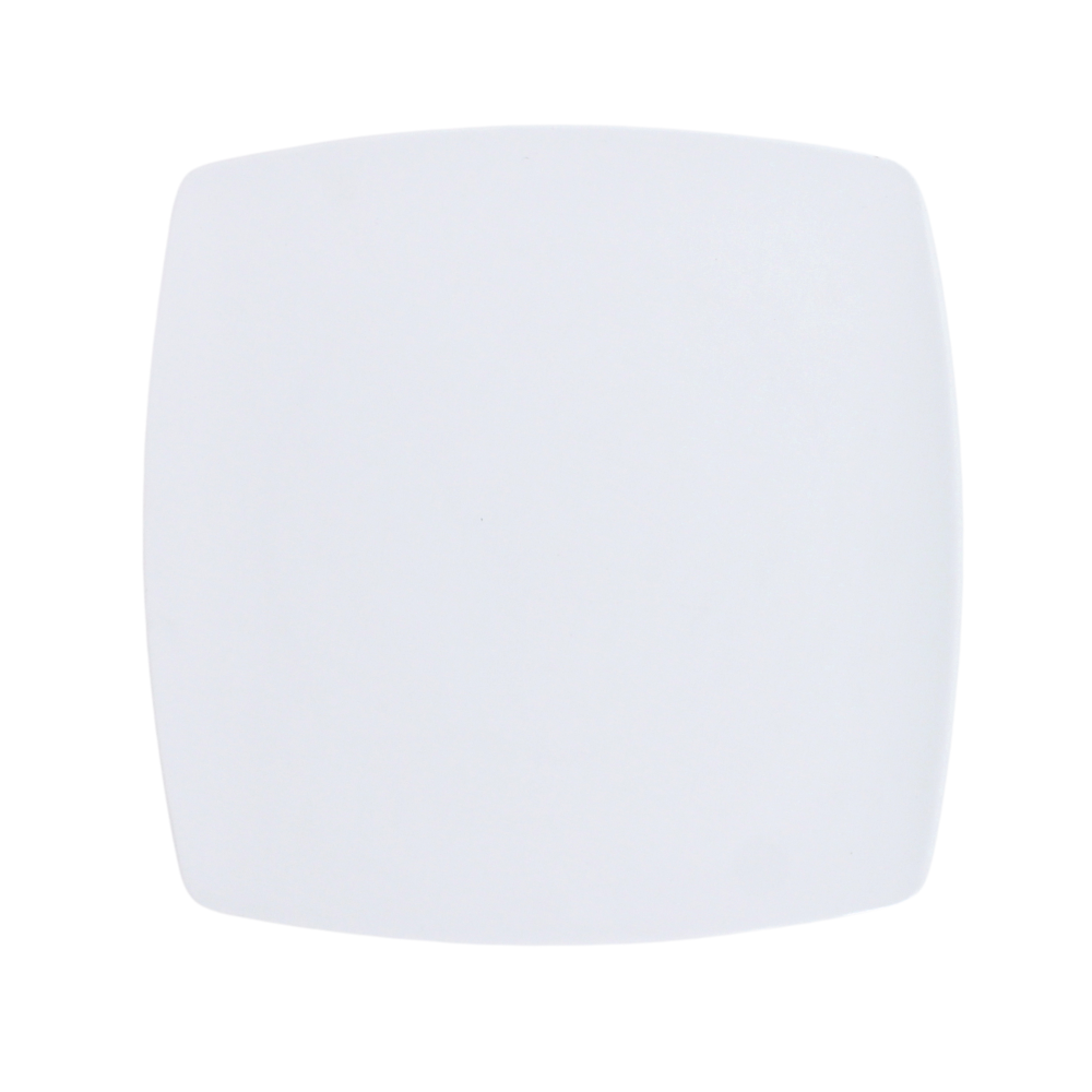 Plato cuadrado Coupe 25.5 cm melamina blanca mate Tavola | sondemesa